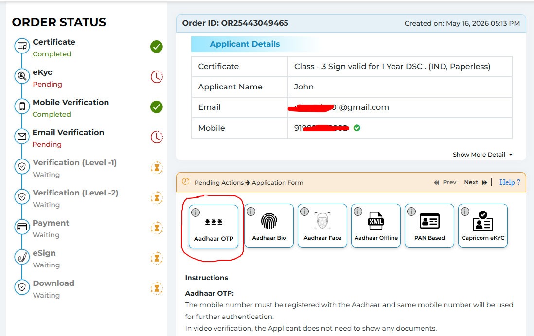 Apply Digital Signature Certificate (DSC) Online in India